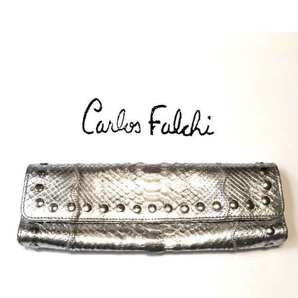 Carlos Falchi | Bags | Authentic Carlos Falchi Leather Python Clutch Bag | Poshmark